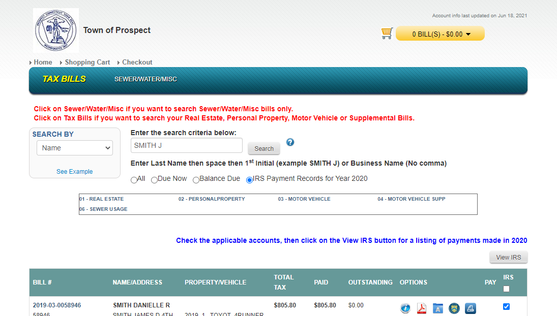 Income Tax Info - Town of Prospect