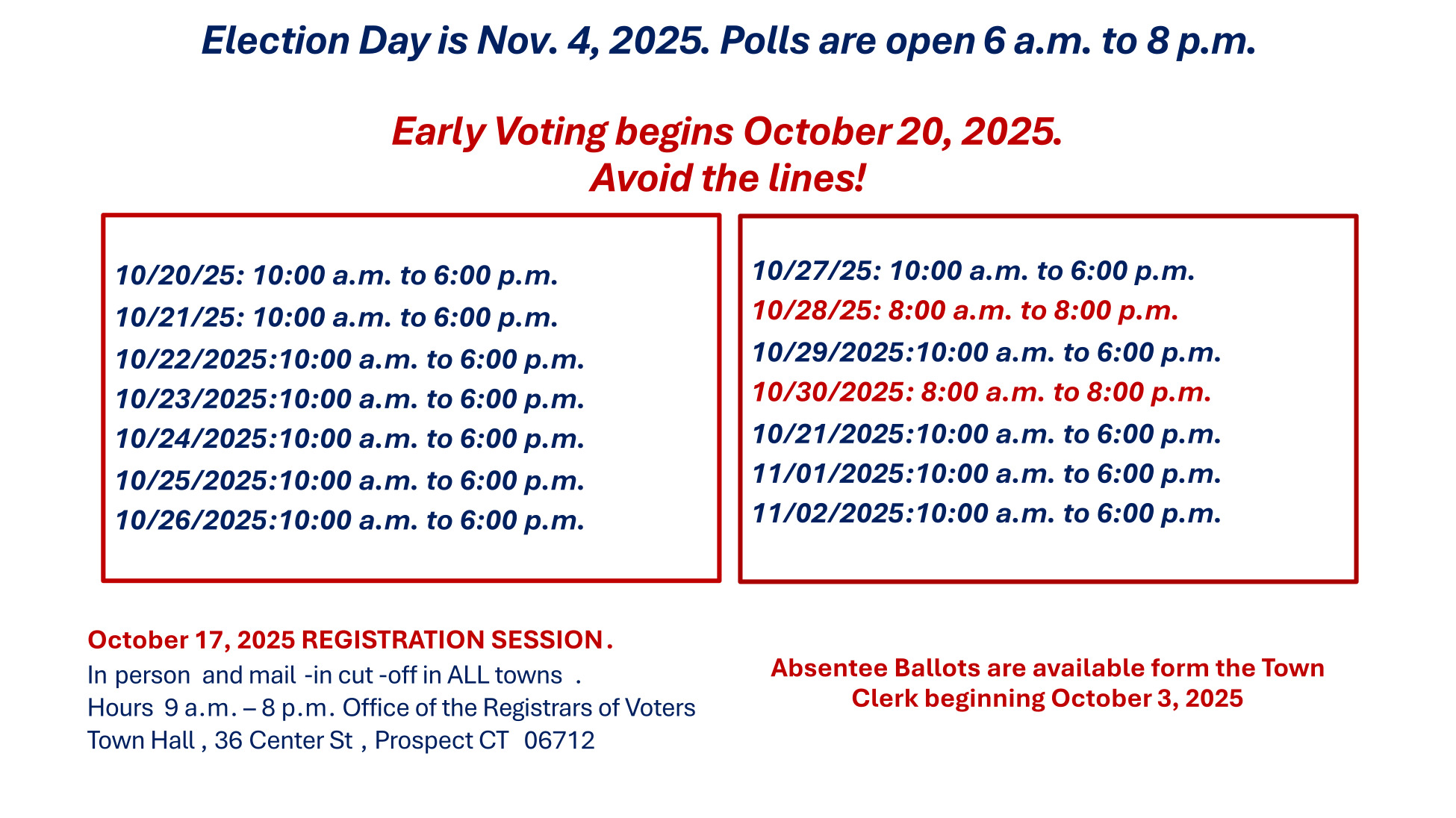 Registration and Voting - Town of Prospect